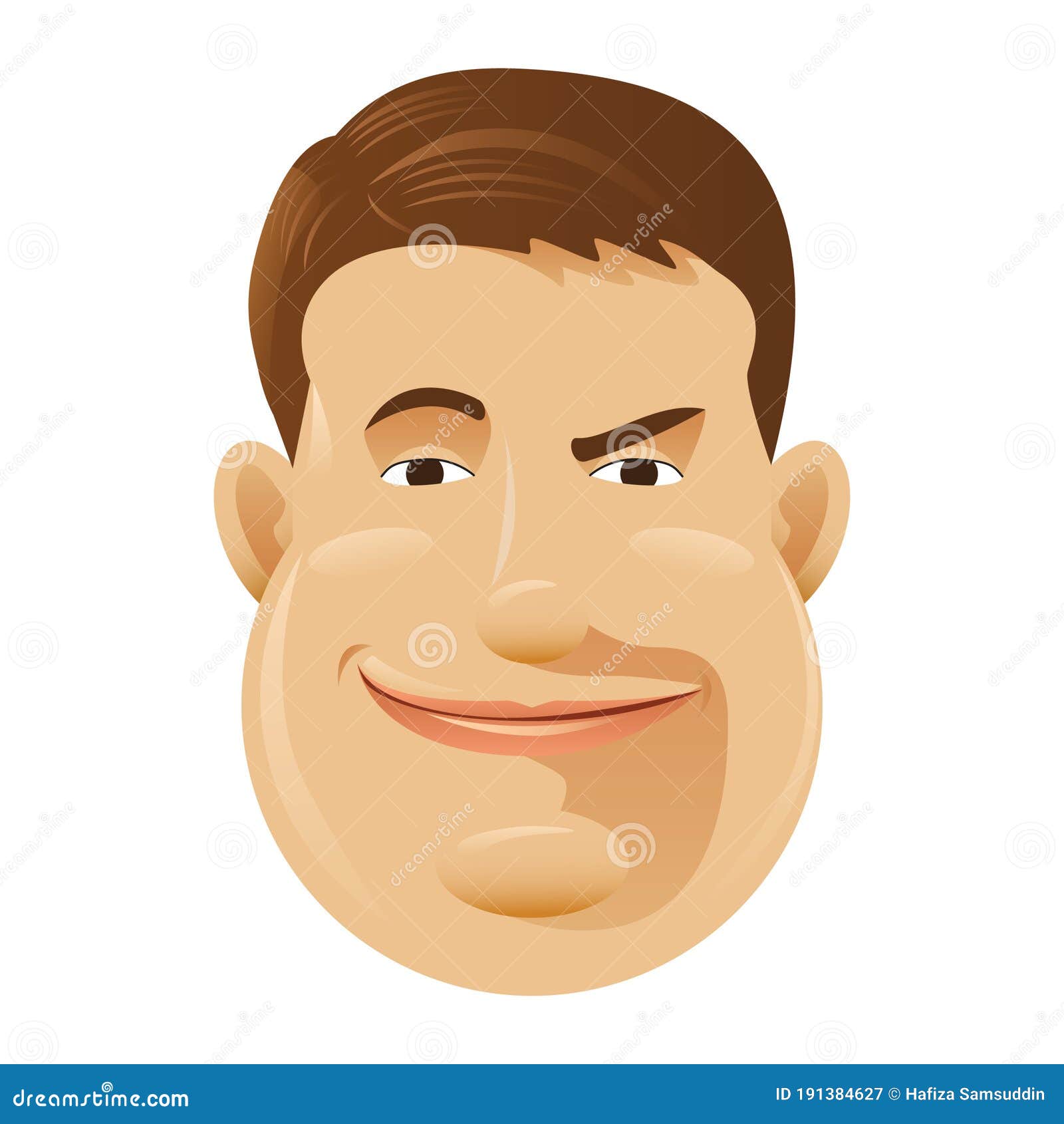 Man Unpleasant Smile. Vector Illustration Decorative Design Stock ...