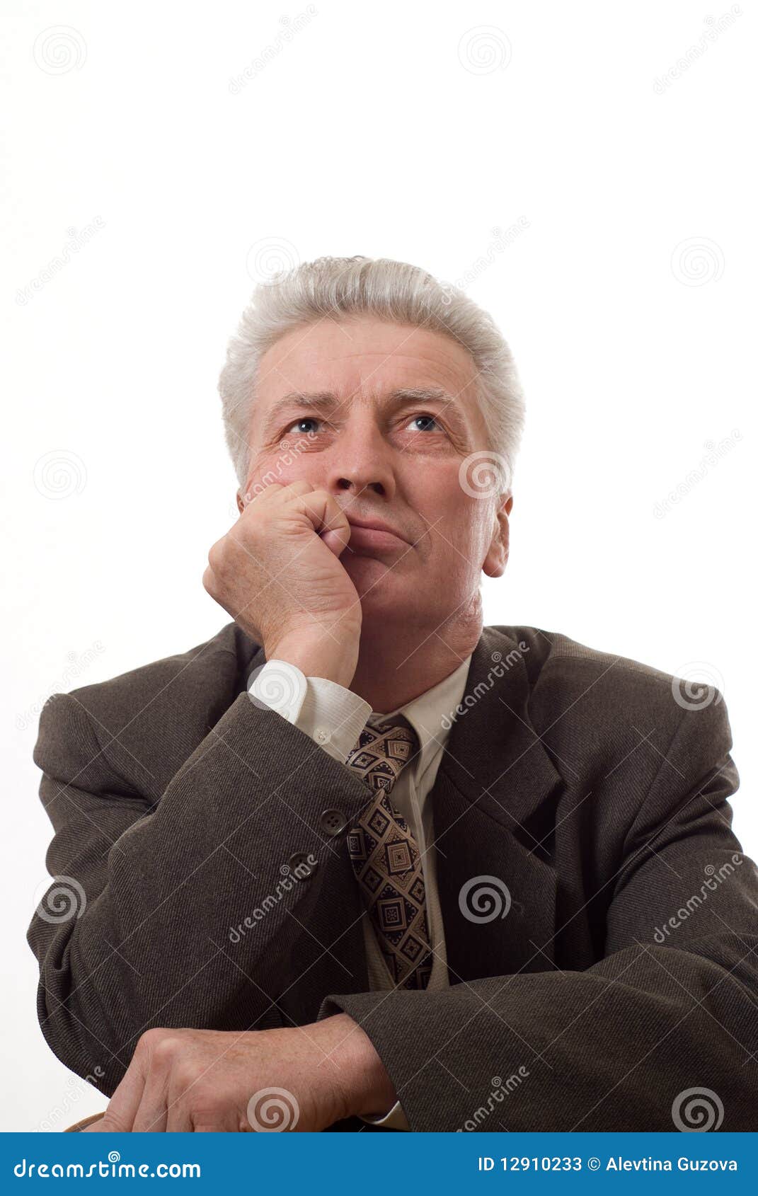 Man up isolated on white stock image. Image of knowledgeable - 12910233