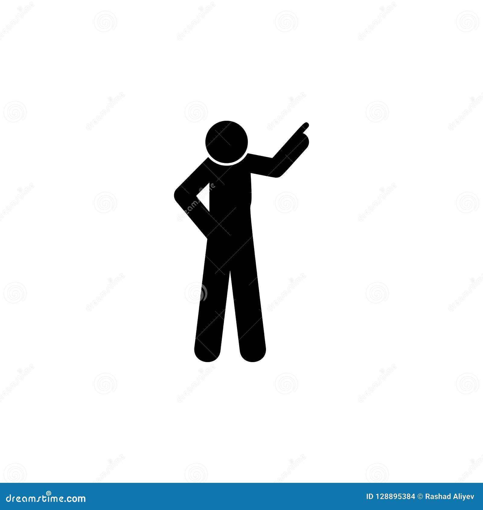 Man Up, Show Icon. Element of Man Pointing Icon for Mobile Concept and ...