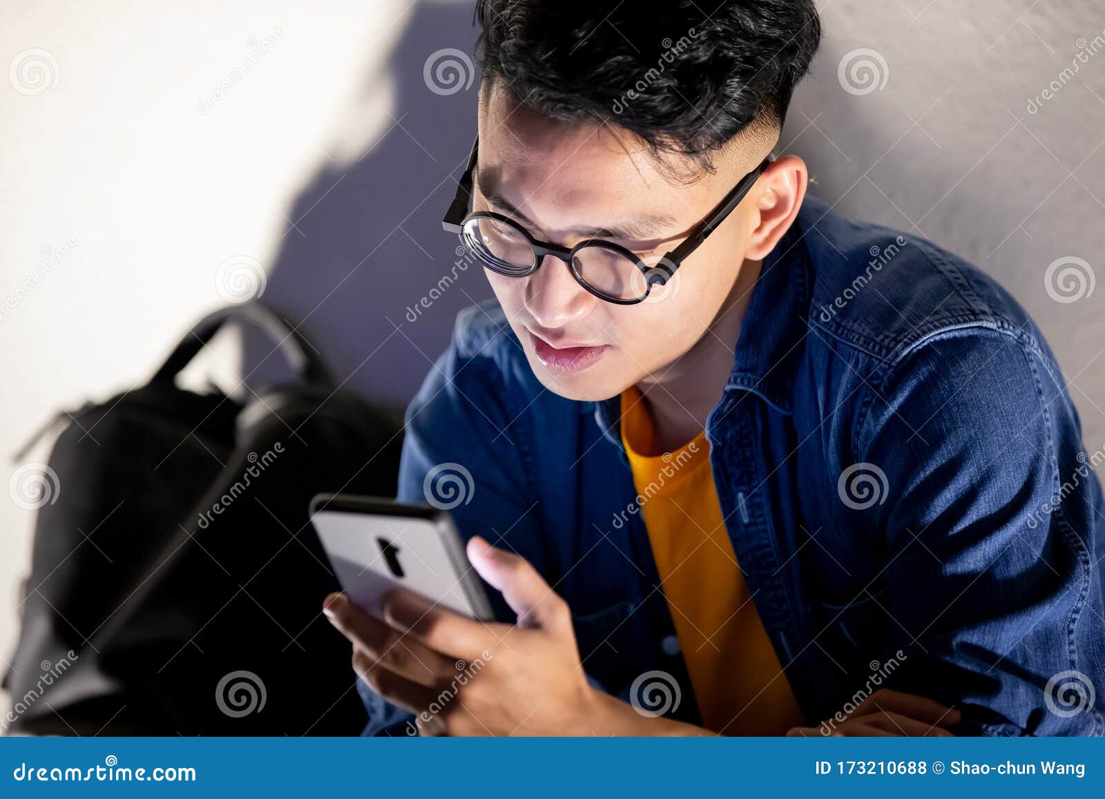 Man Upset while Using Phone Stock Photo - Image of disappointment ...