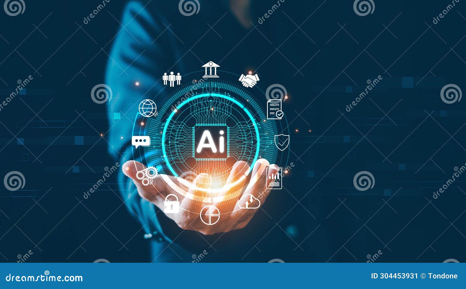 Man Use AI To Help Analytics, Technology and People Concept, AI Experts ...