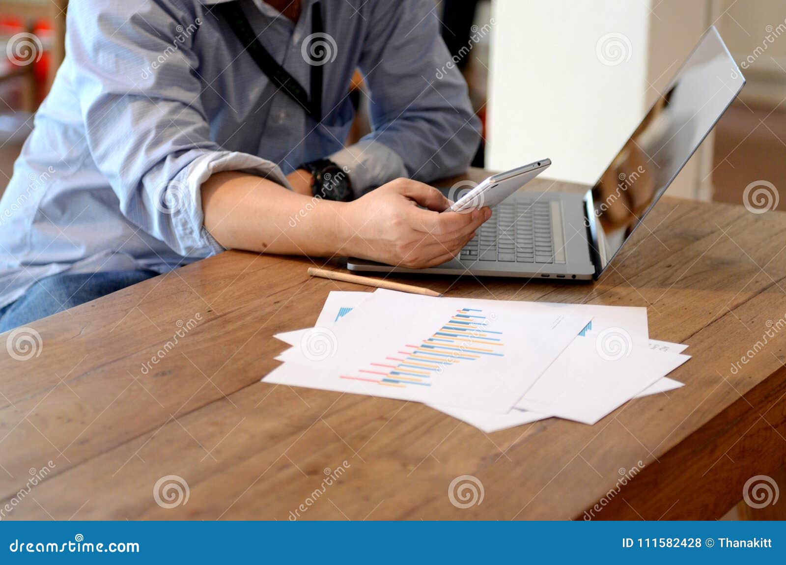 Mobility Worker Sitting at Co-working Space and Working Via Mobile ...