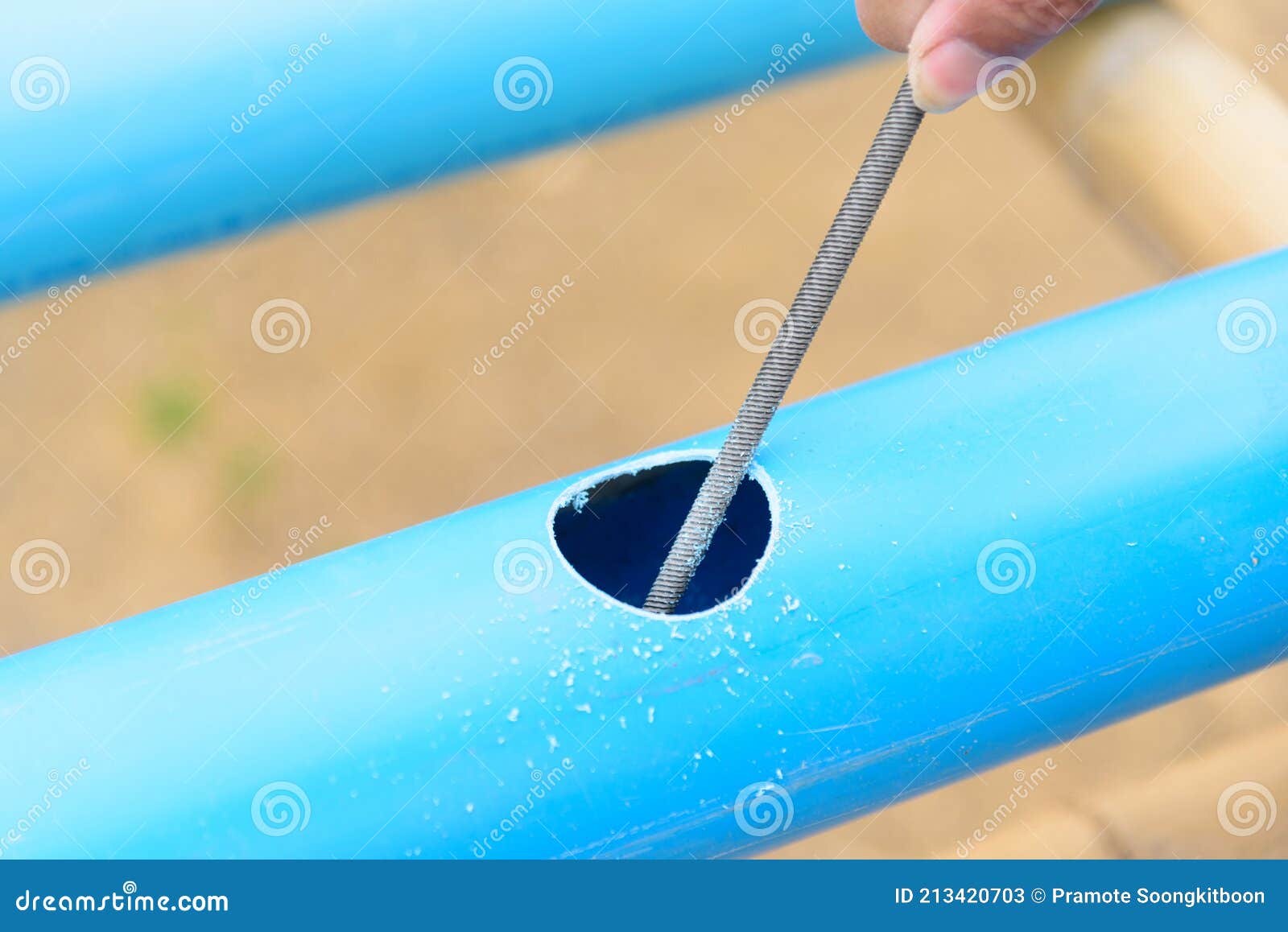 The Man Use Rasp Scratch the Hole Stock Image - Image of craftsman ...