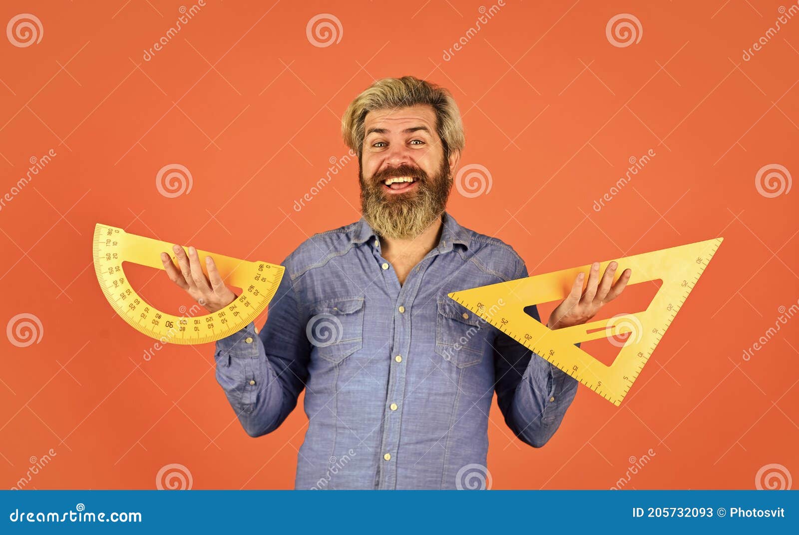 Man Use Ruler. Math or Mathematics. Stem Education Concept. Study ...