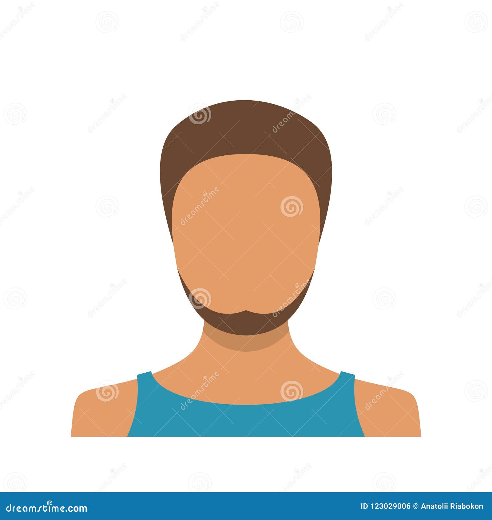 Man user icon flat stock illustration. Illustration of graphic - 123029006