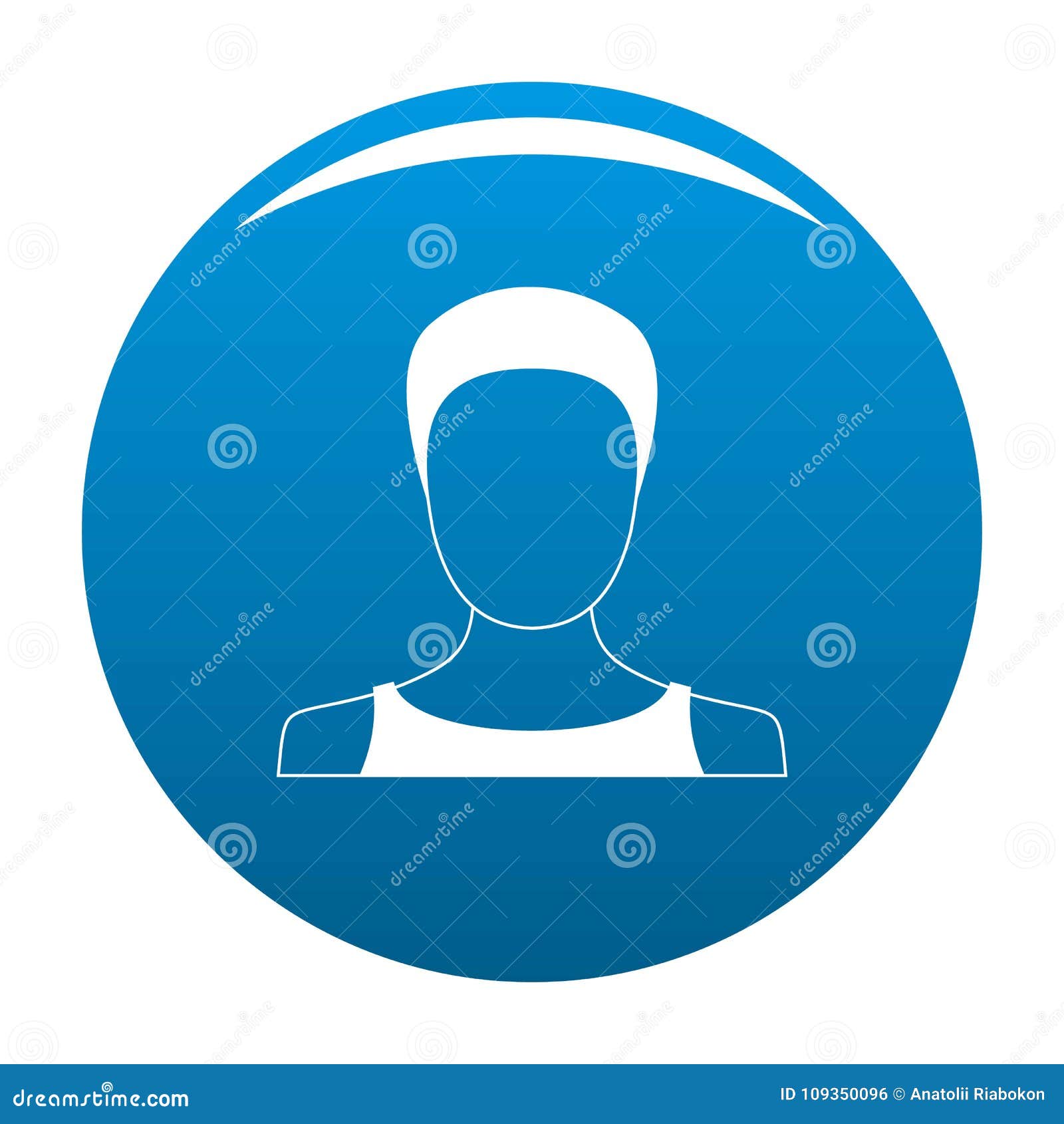 Man user icon blue vector stock vector. Illustration of admin - 109350096