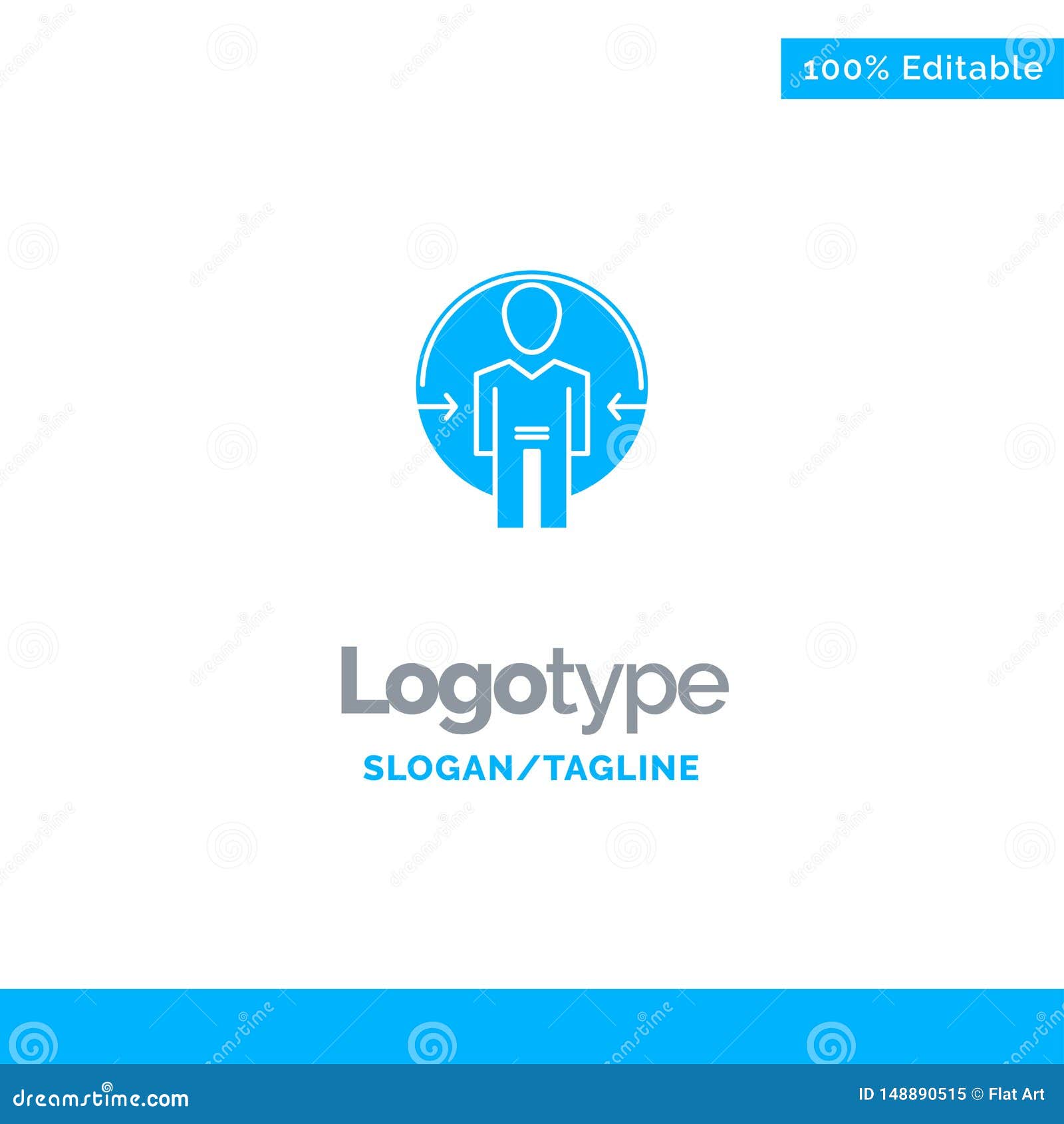 Man, User, Login, Id, Identity Blue Solid Logo Template. Place for ...