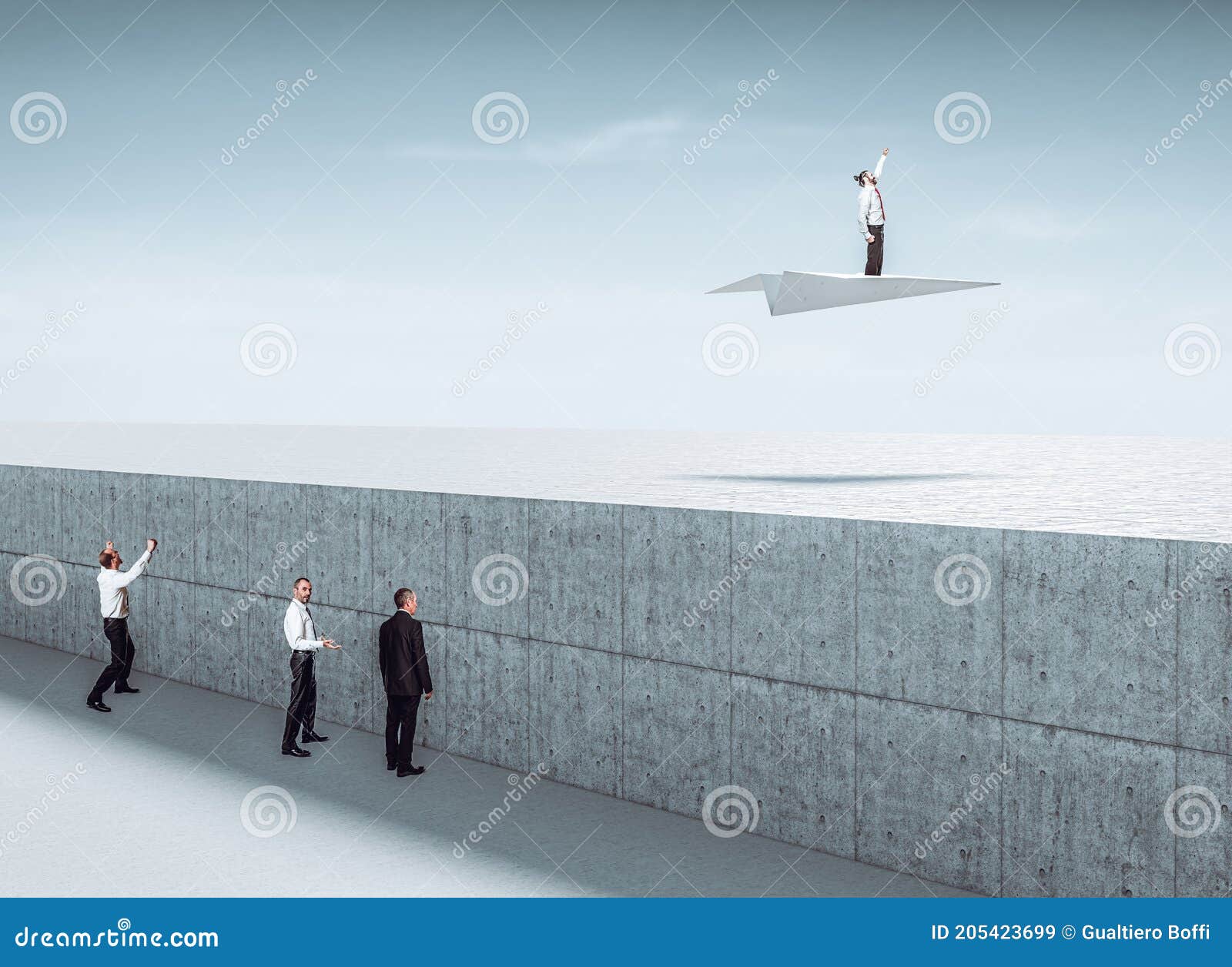 Man Uses an Unconventional Strategy To Solve a Problem Stock Image ...