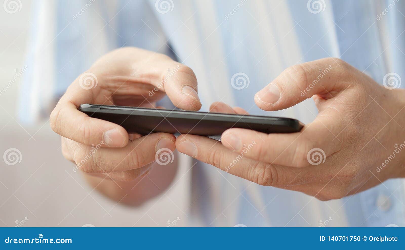 A Man Using Apps on a Mobile Touchscreen Smartphone Stock Photo - Image ...