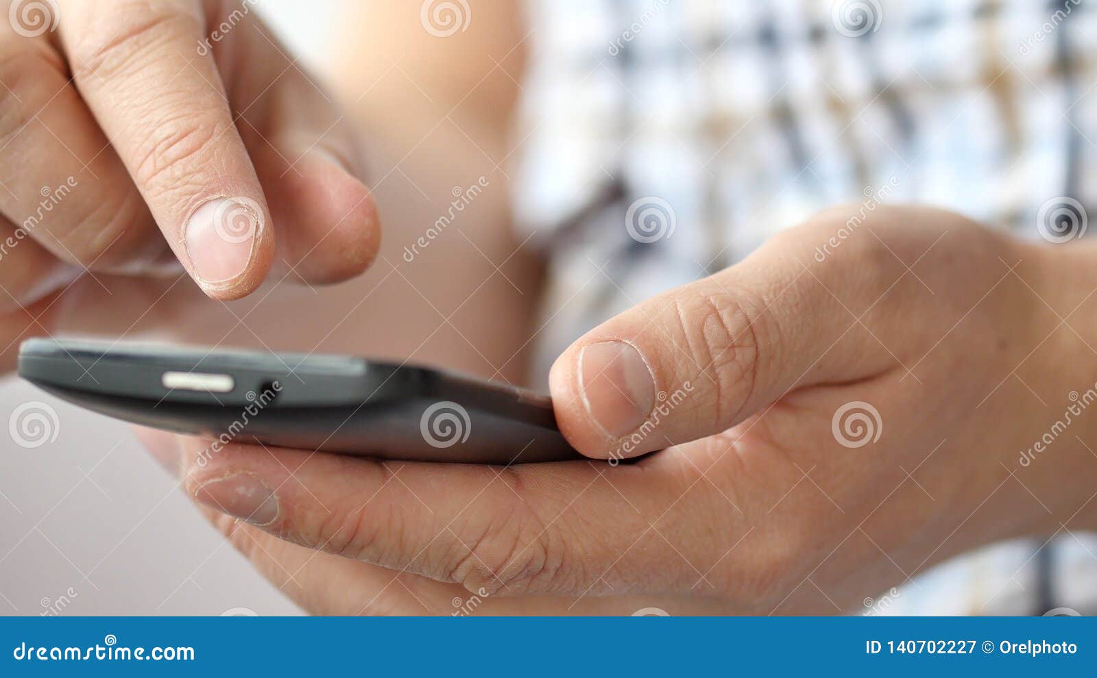 A Man Using Apps on a Mobile Touchscreen Smartphone Stock Image - Image ...