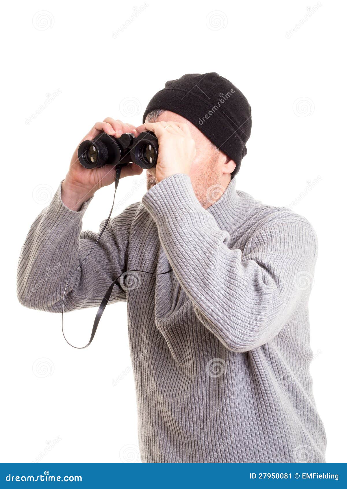 Man using binoculars stock image. Image of worker, male - 27950081