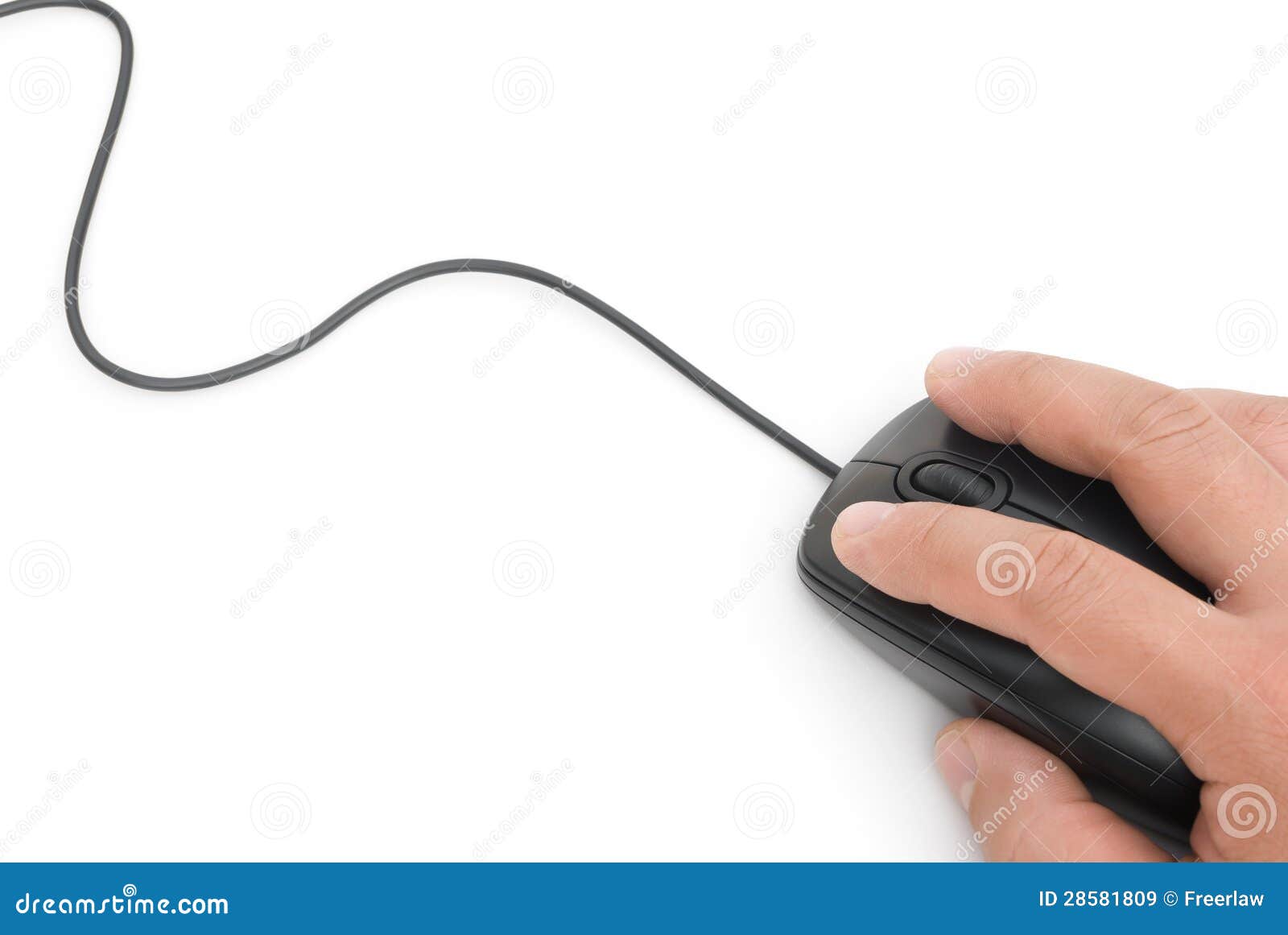 Man using a black mouse stock image. Image of computer - 28581809