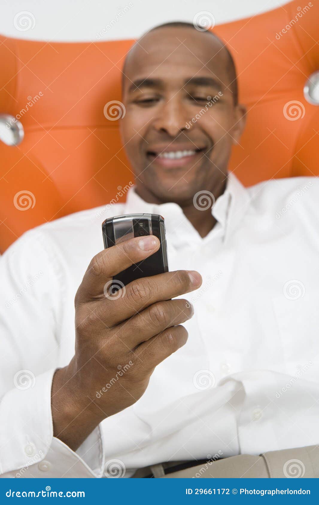 Man Using a Cell Phone stock photo. Image of businessman - 29661172