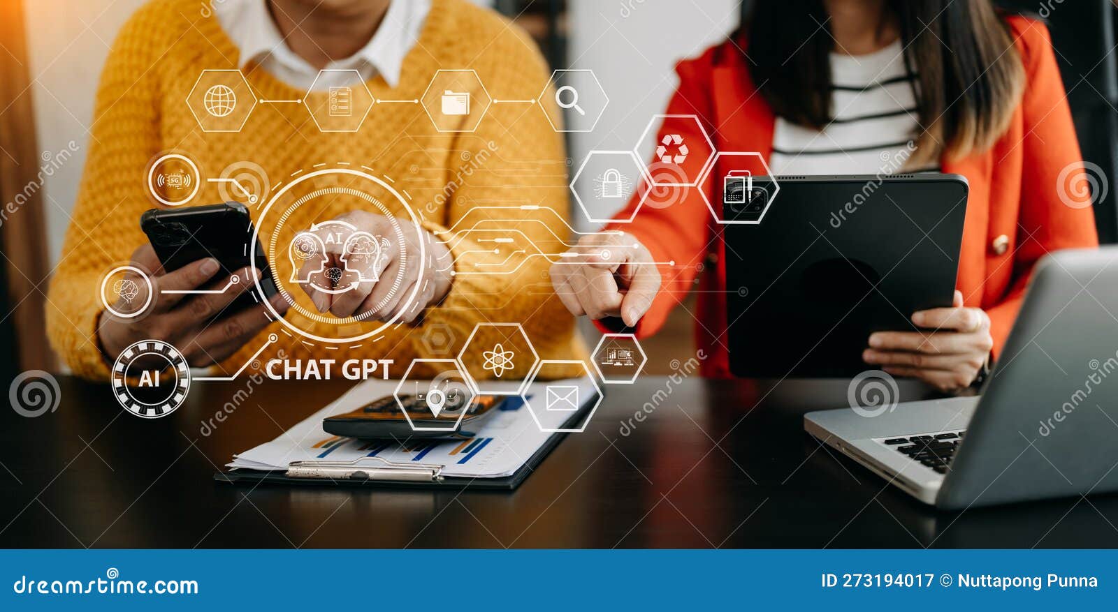 Man Using Chatbot in Computer and Tablet Smart Intelligence Ai.Chat GPT ...