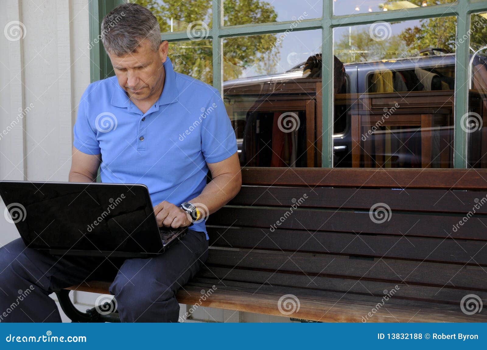 Man Using Computer stock photo. Image of computer, studying - 13832188