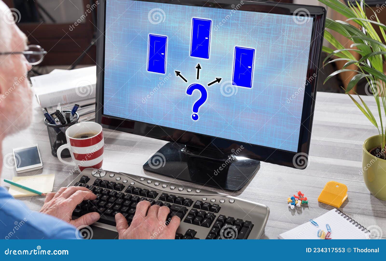 Choice Concept on a Computer Stock Image - Image of option, opportunity ...