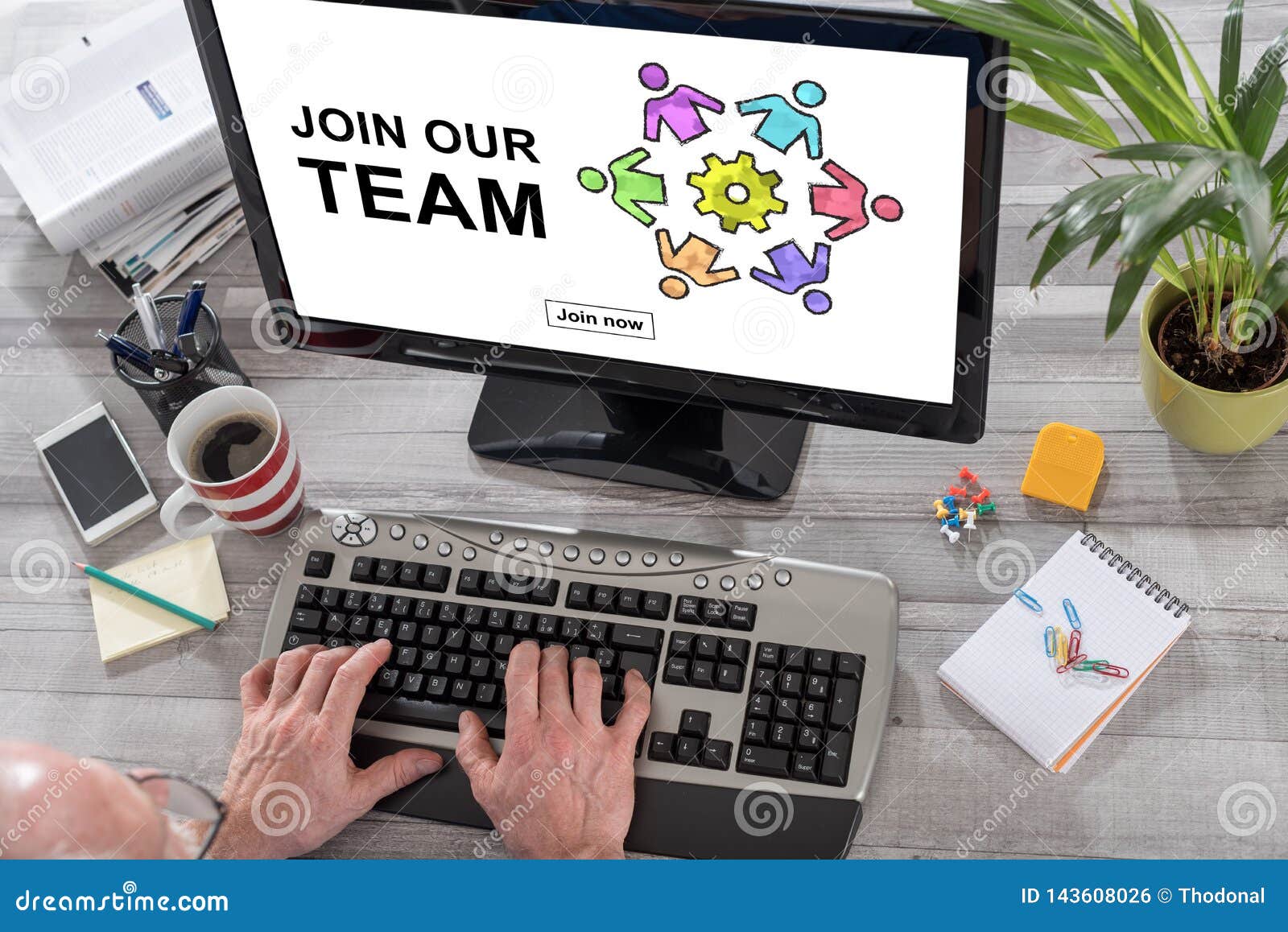 Join Our Team Concept on a Computer Stock Photo - Image of ...
