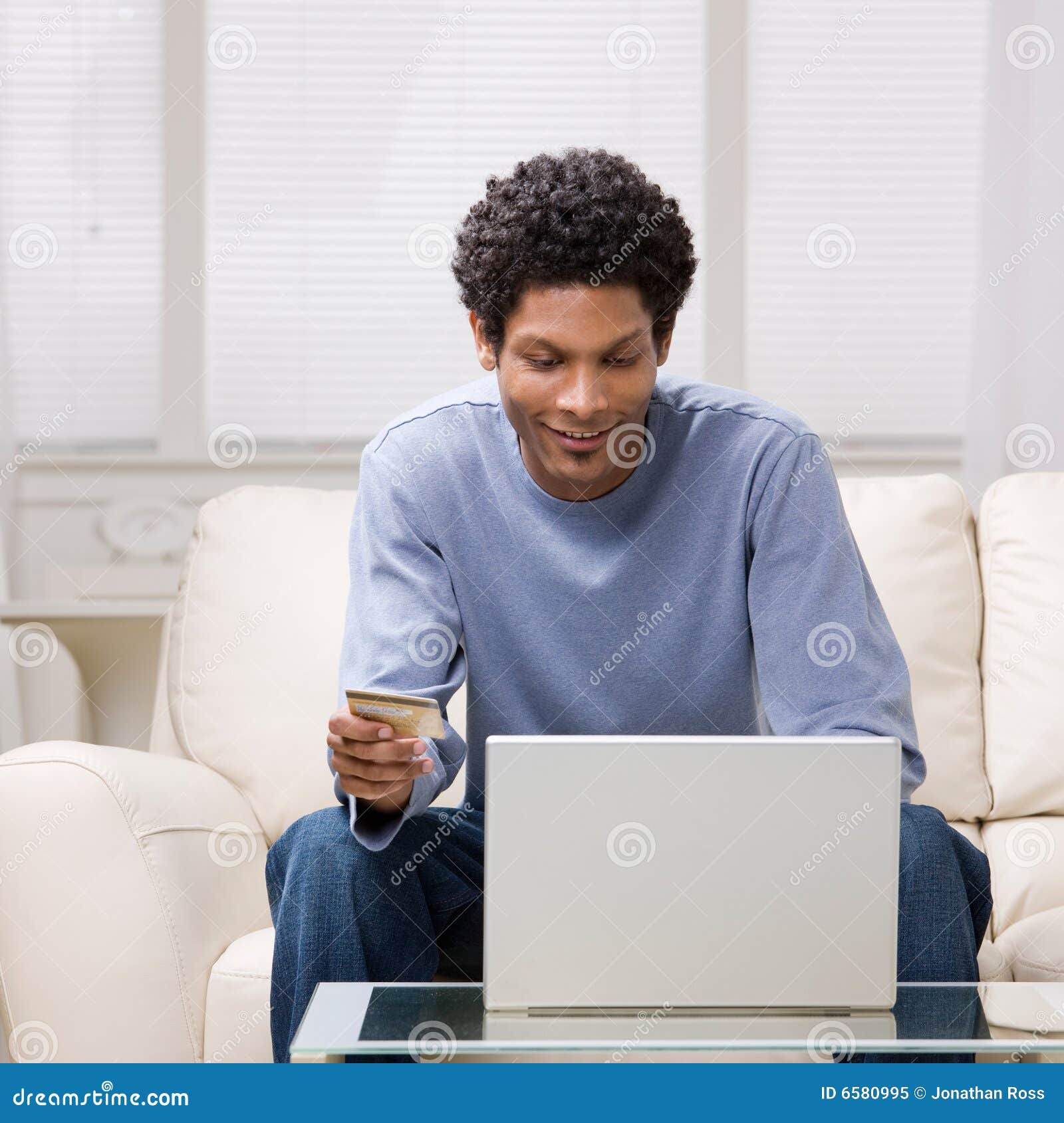 Man Using Credit Card on the Internet Stock Image - Image of ...