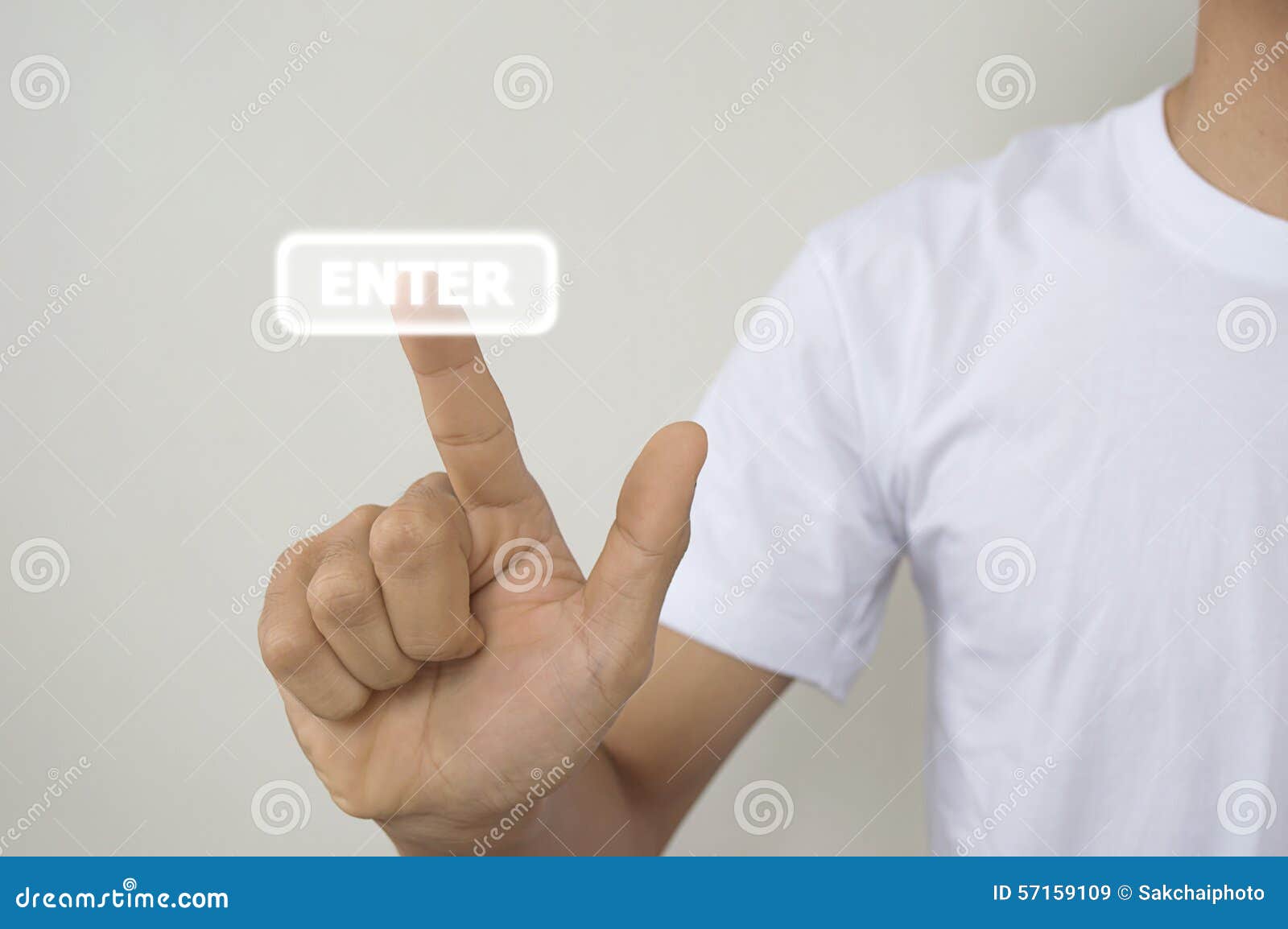 A Man Using Digital Interface with His Fingers Stock Image - Image of ...