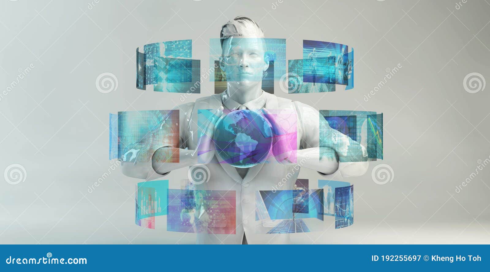 GUI - Graphical User Interface Blue Basic Shapes Text Horizontal ...