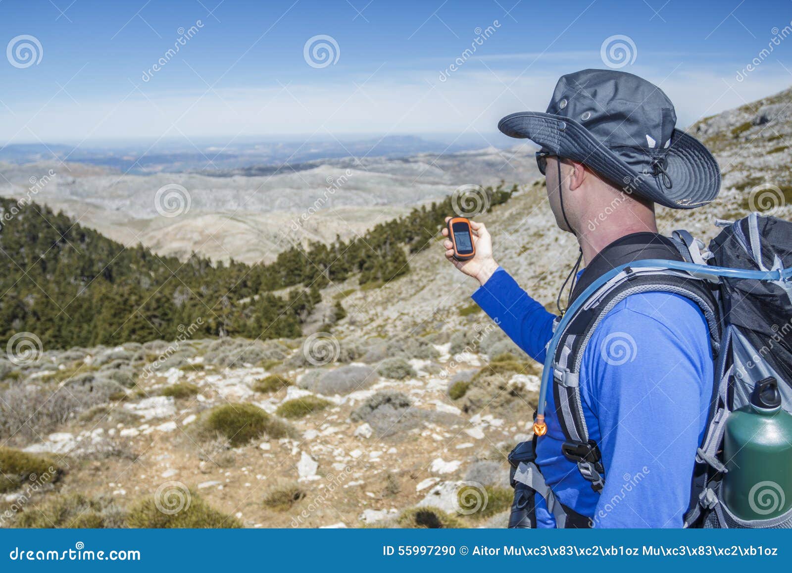 Man using gps stock photo. Image of extreme, lost, navigator - 55997290