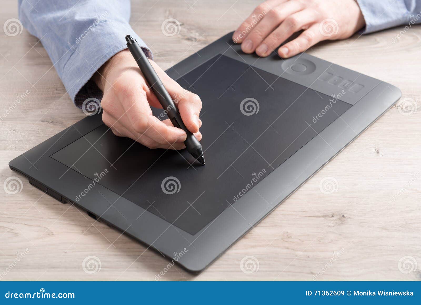 Man using graphical tablet stock image. Image of processing - 71362609