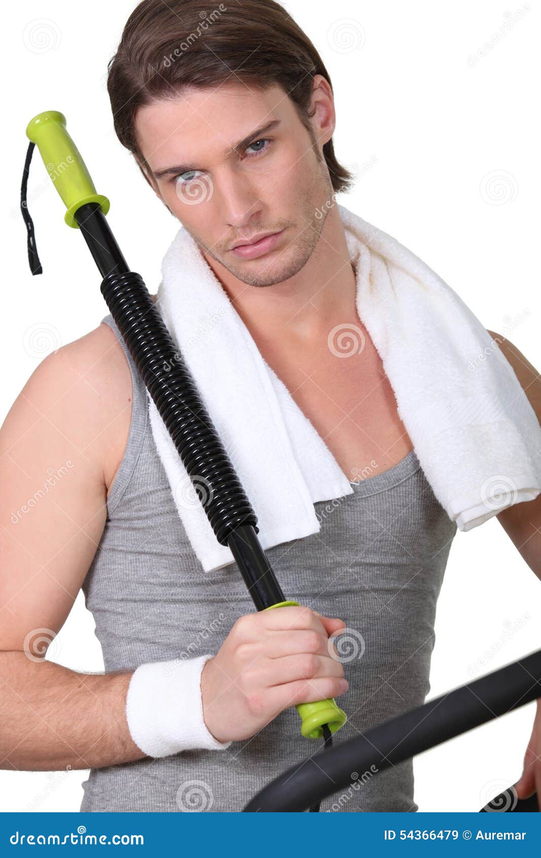 Man using gym equipment stock image. Image of 020410 - 54366479