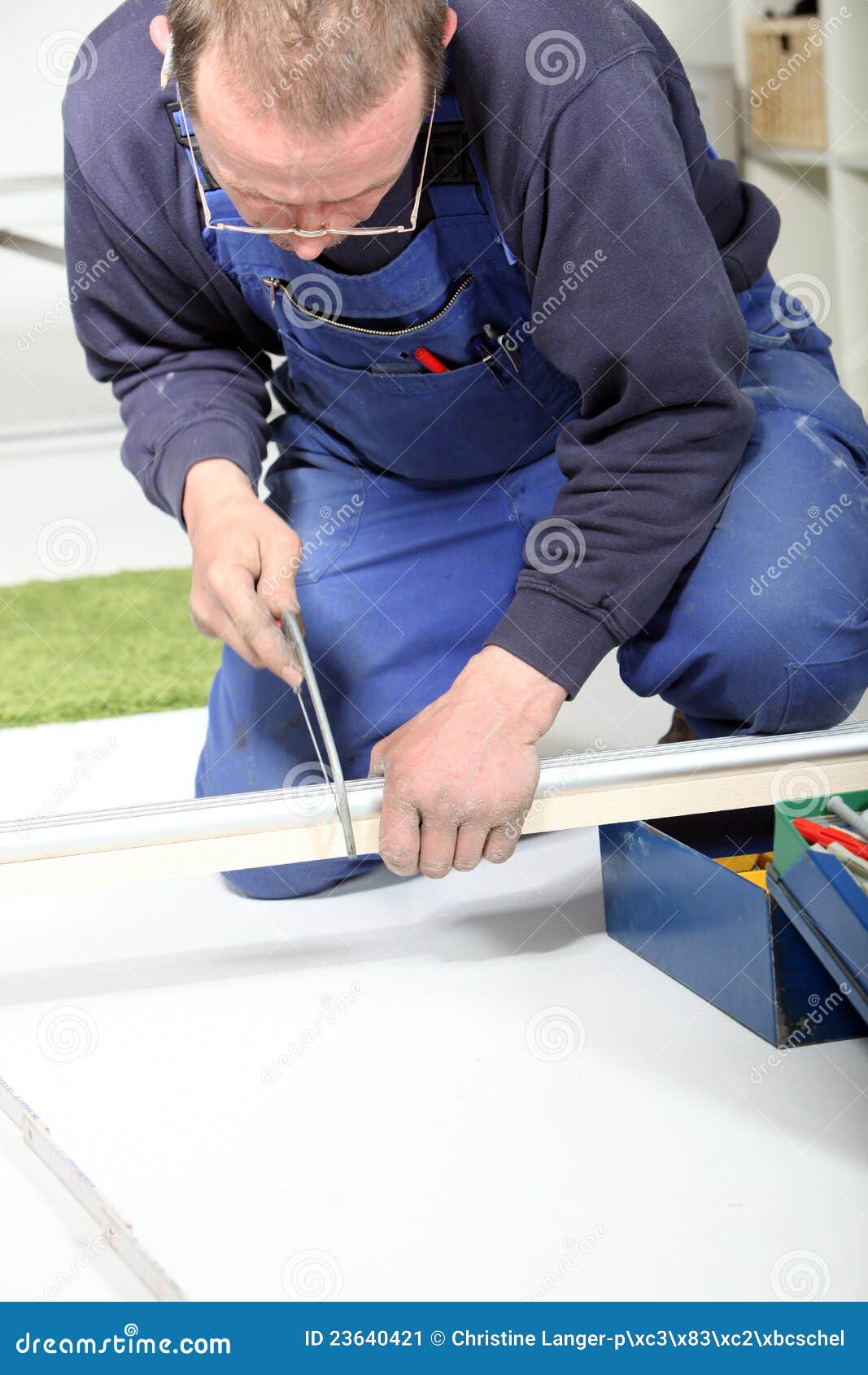Man Using Hacksaw stock image. Image of house, size, silver - 23640421