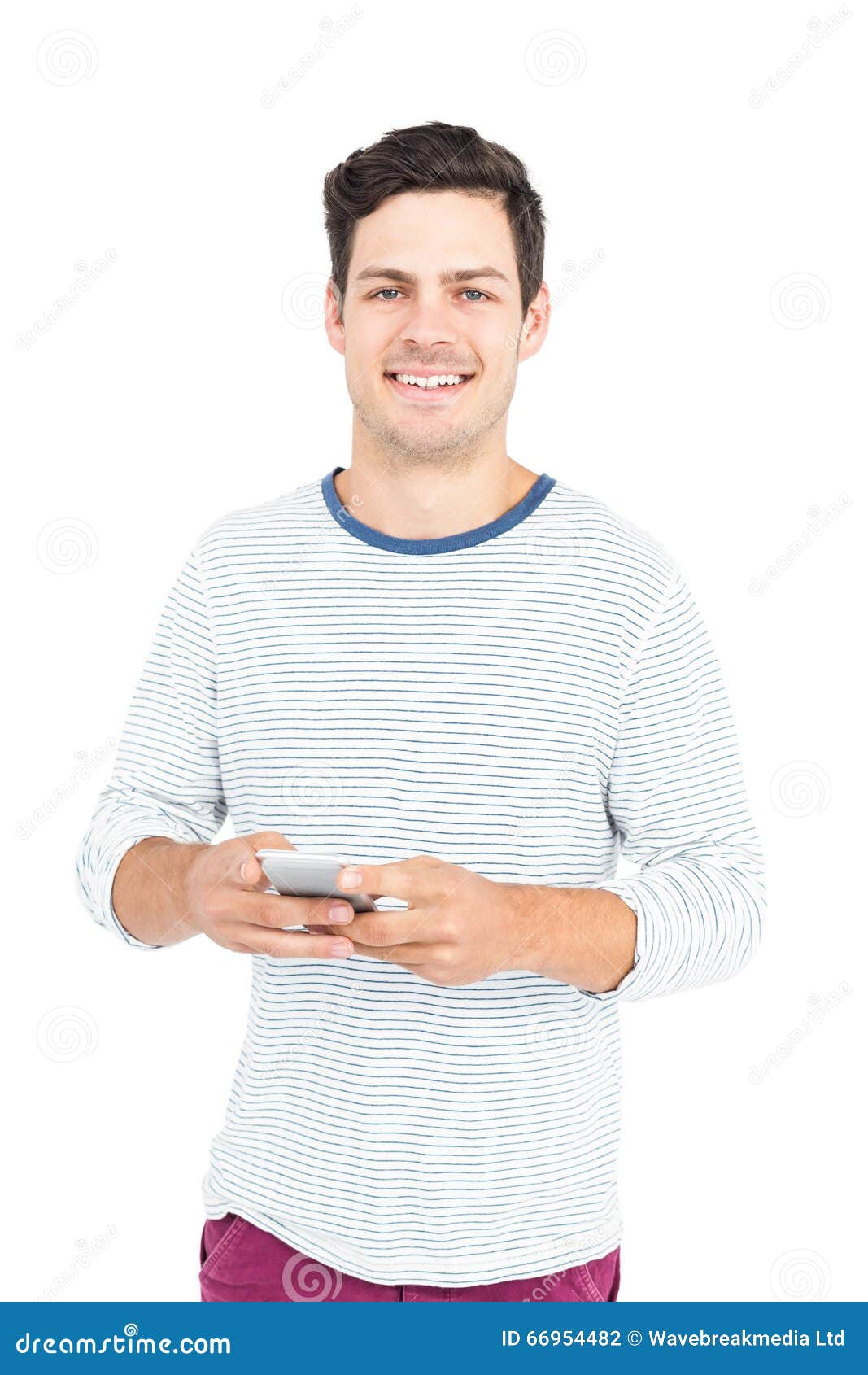Man using his phone stock photo. Image of typing, male - 66954482