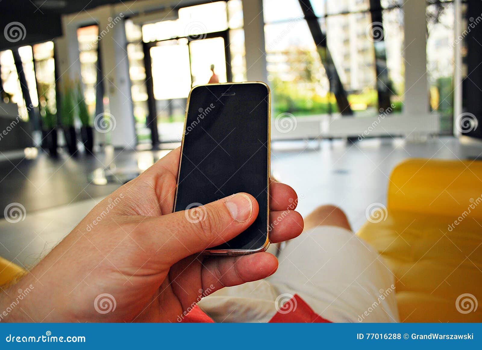 Man using his smartphone stock photo. Image of digital - 77016288
