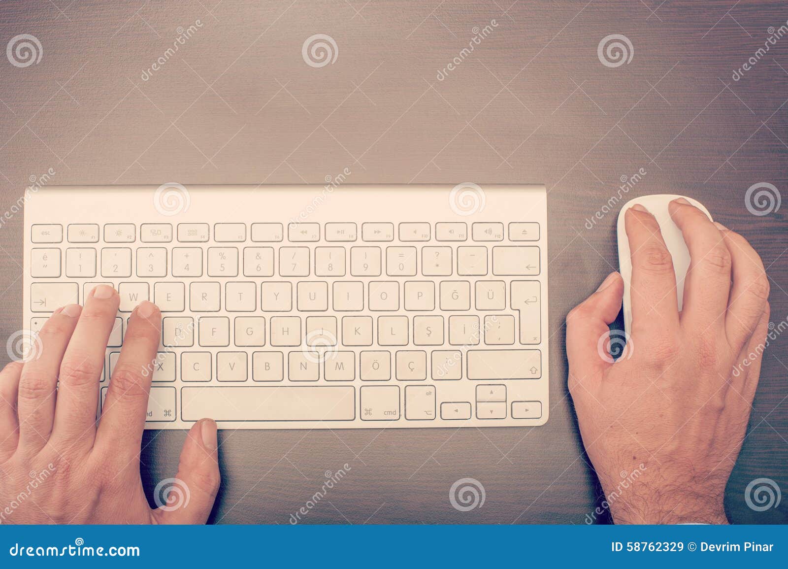 Man Using Keyboard and Mouse Stock Image - Image of texture, mouse ...