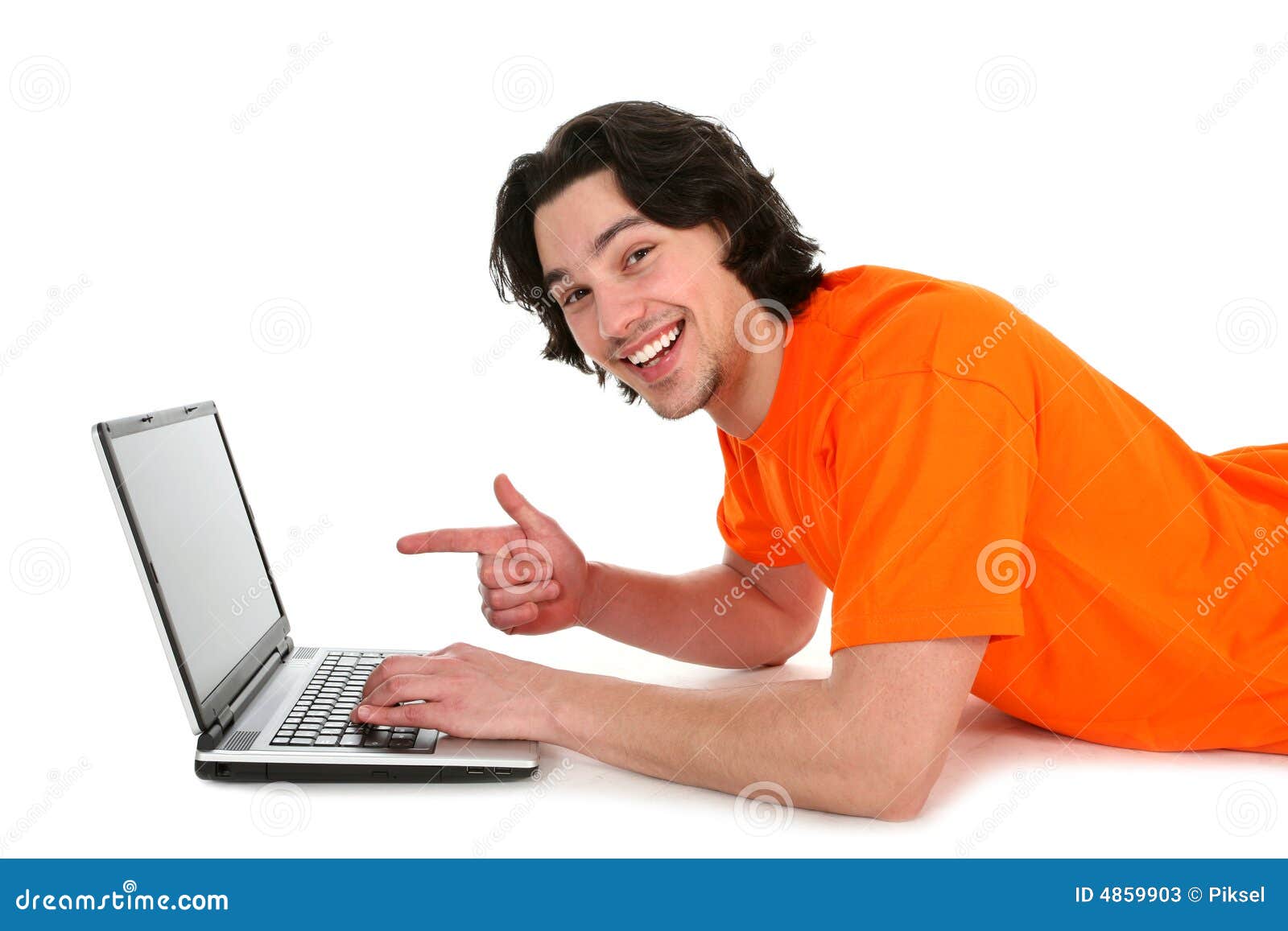 Man using laptop stock image. Image of business, shot - 4859903