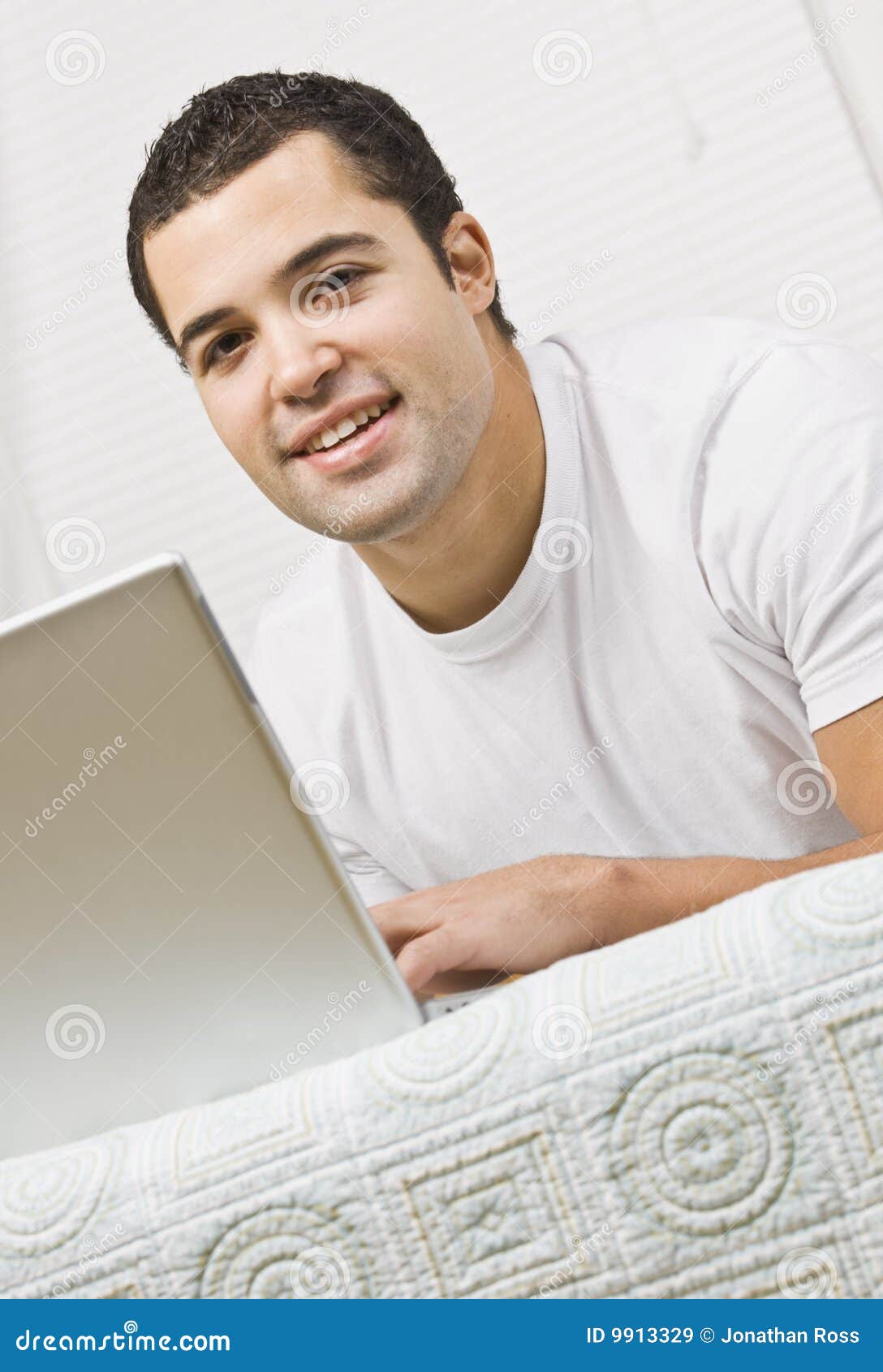Man Using Laptop stock image. Image of mixed, academic - 9913329