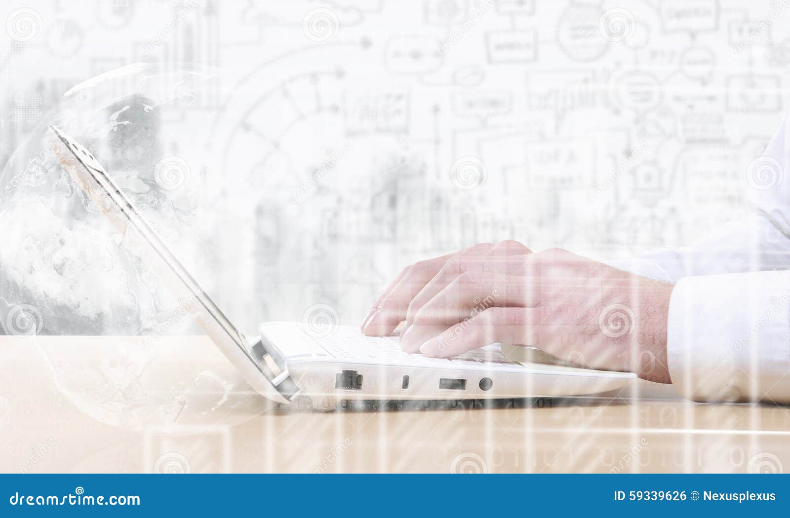 Man using laptop stock photo. Image of programmer, typing - 59339626