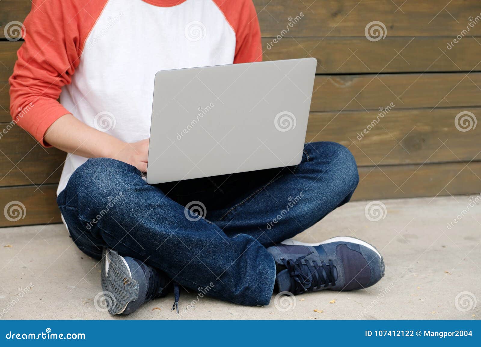 Man Using Laptop Computer, People and Technology, Lifestyles Stock ...