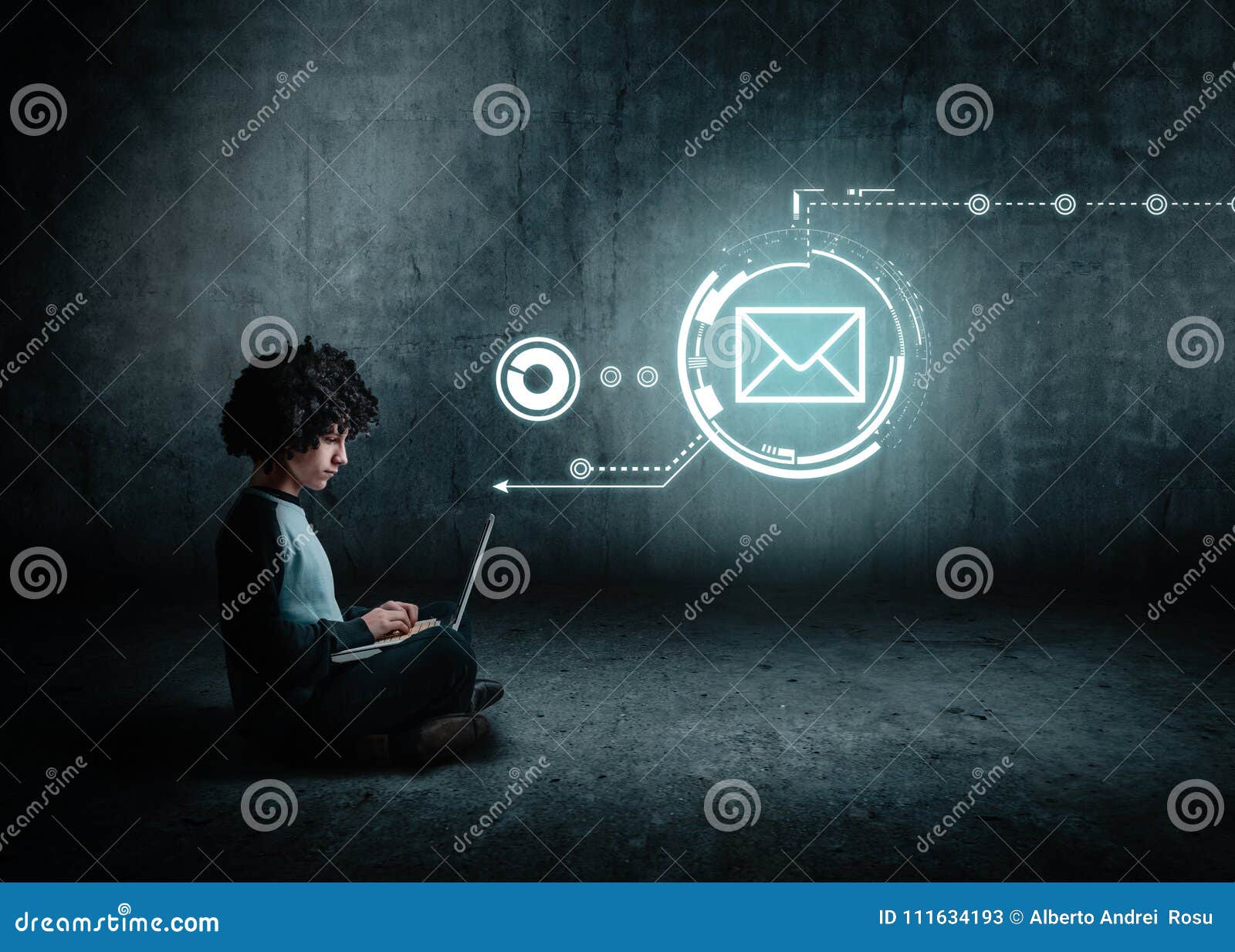 Share message hologram stock image. Image of future - 111634193