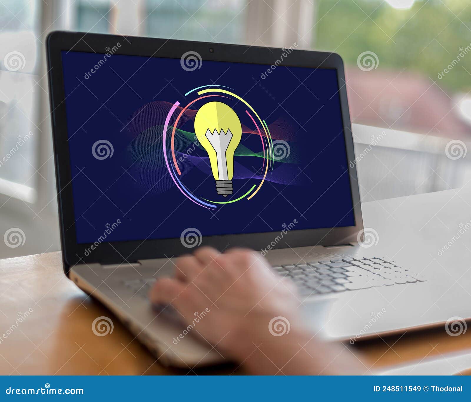 Innovation Concept on a Laptop Stock Image - Image of solution ...