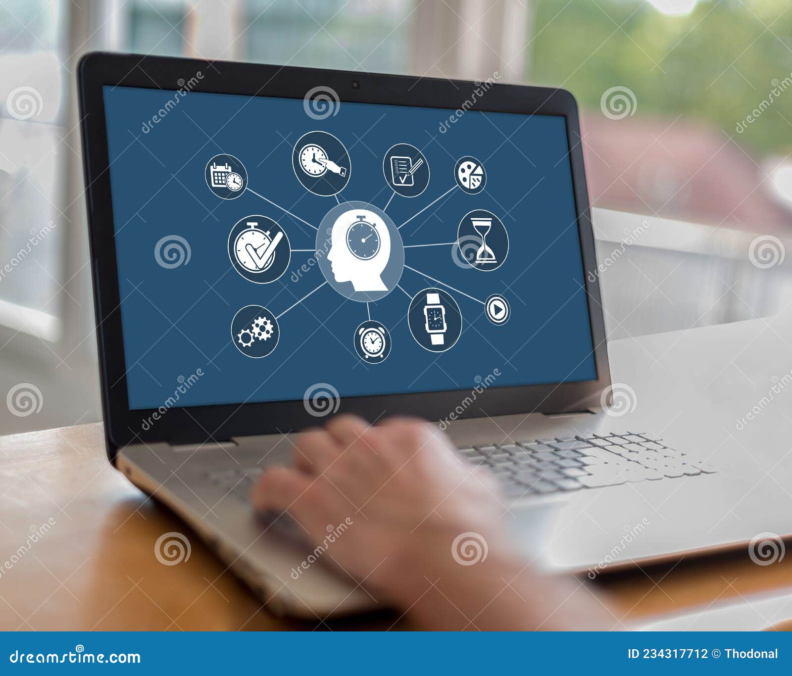 Time Management Concept on a Laptop Stock Photo - Image of hour ...