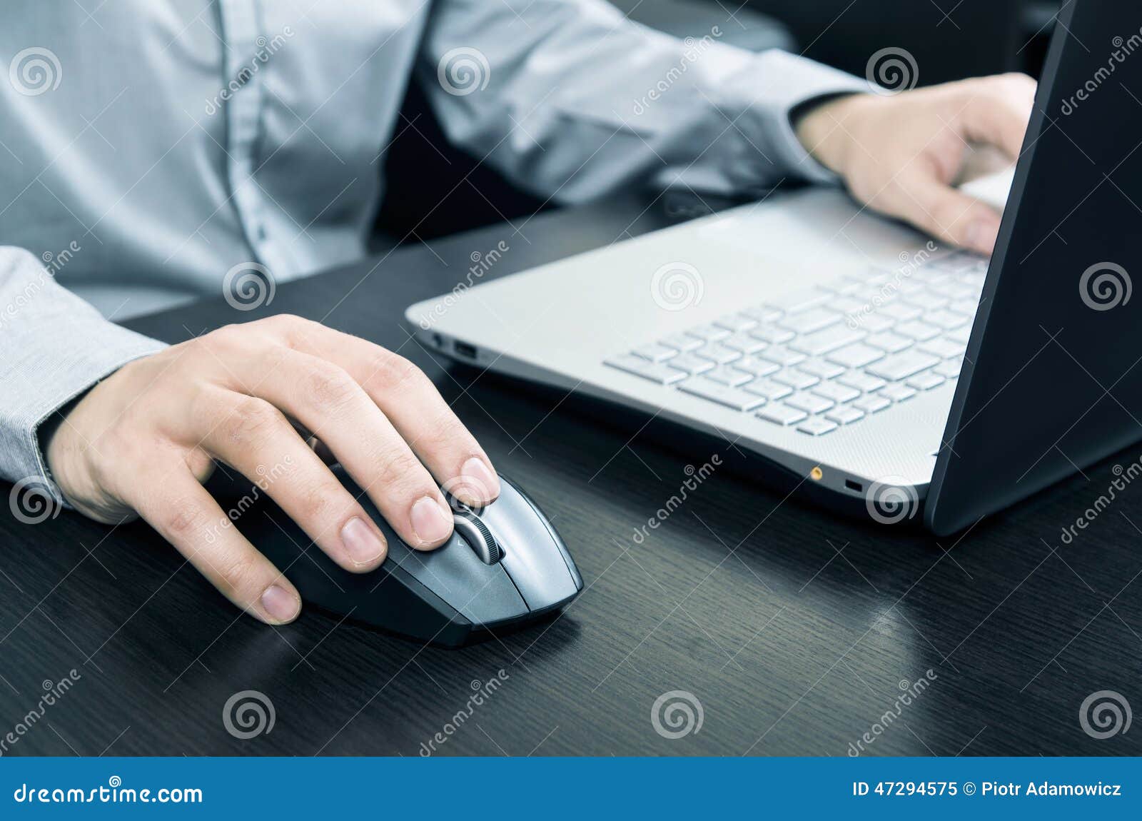 Man Using Laptop with White Keyboard Stock Image - Image of screen ...