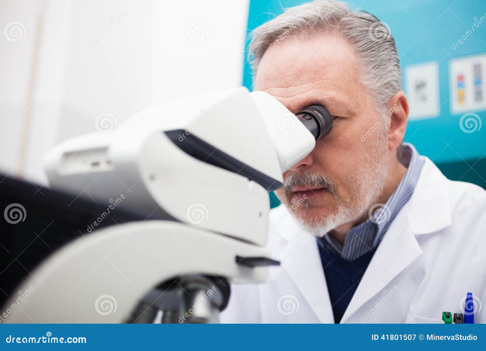 Man Using a Microscope in a Laboratory Stock Image - Image of patent ...