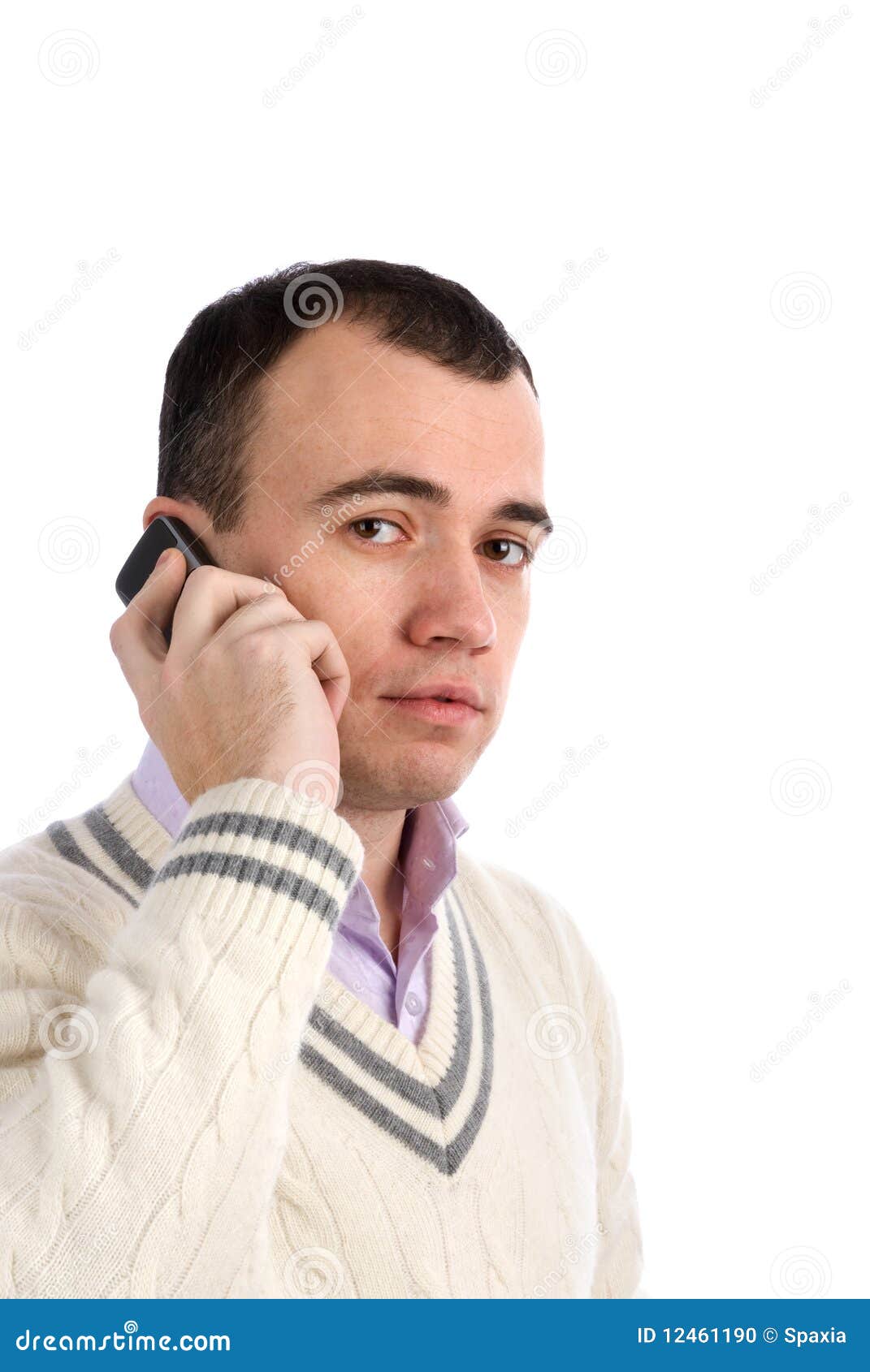 Man using mobile phone stock photo. Image of contact - 12461190