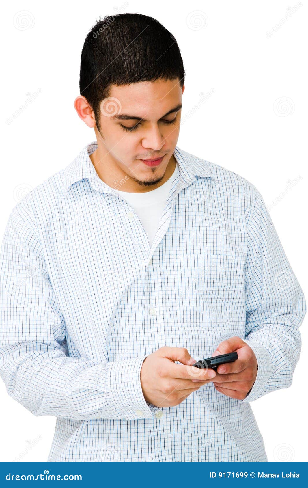 Man Using a Mobile Phone stock image. Image of close, adult - 9171699