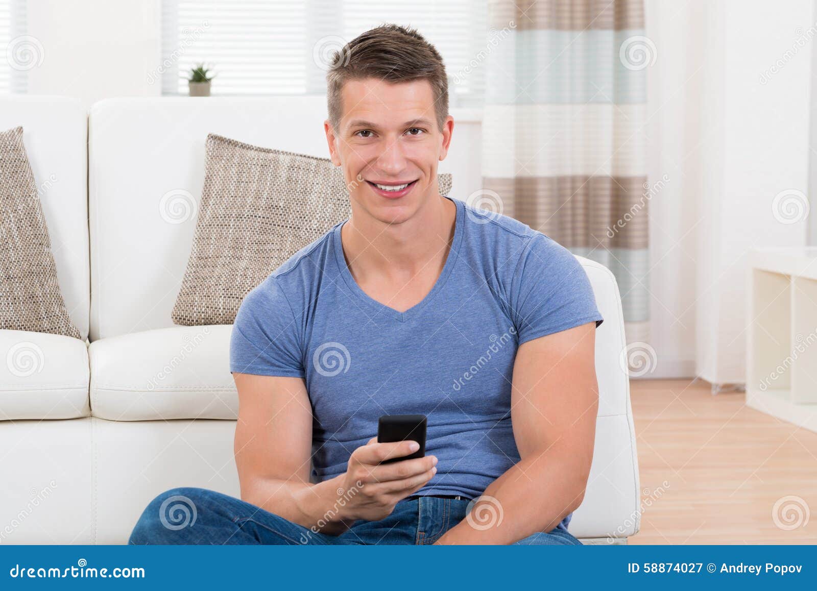 Man Using Mobile Phone stock image. Image of gadget, mail - 58874027