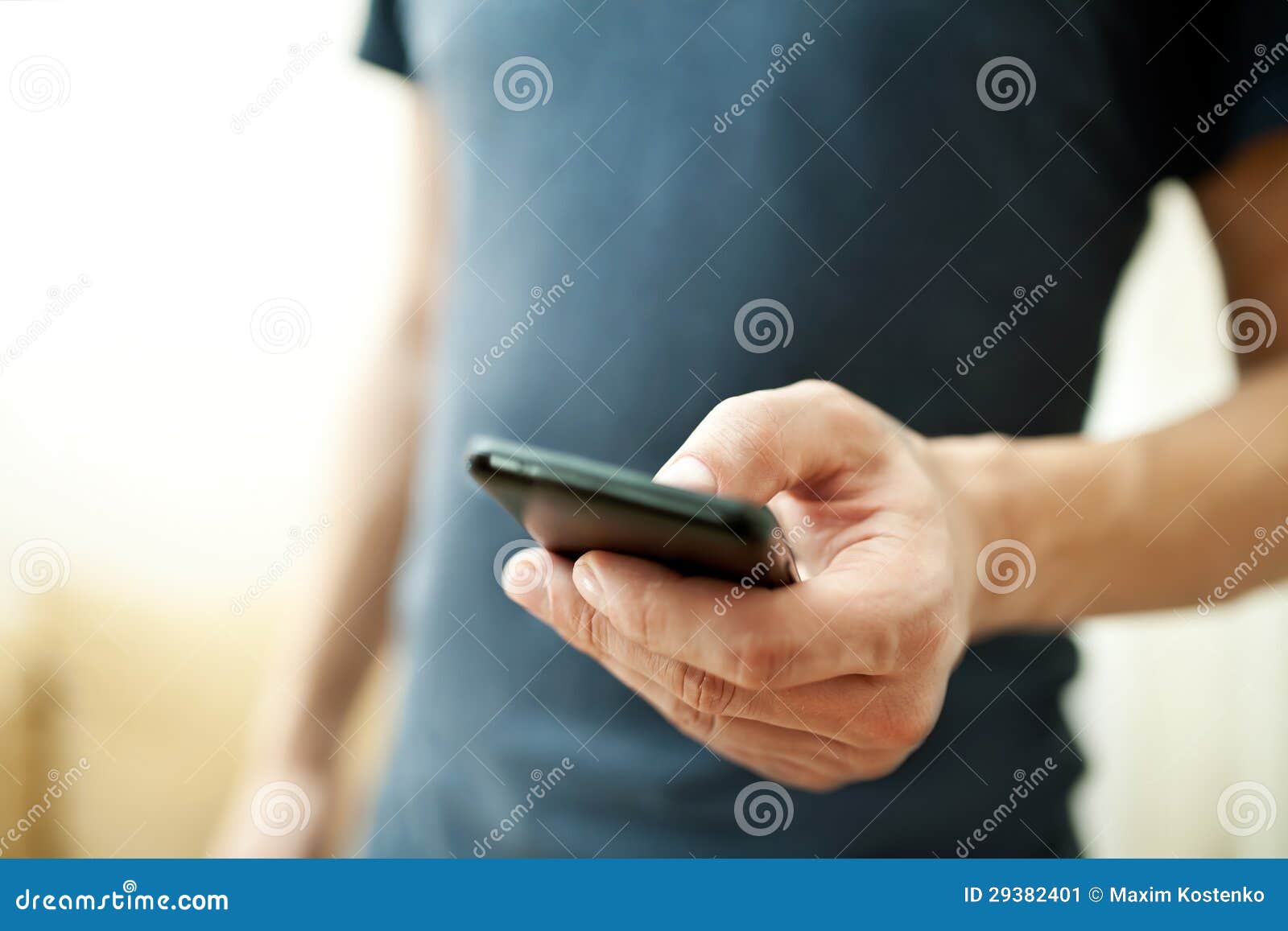 Man Using Mobile Smart Phone Stock Image - Image of corporate, person ...