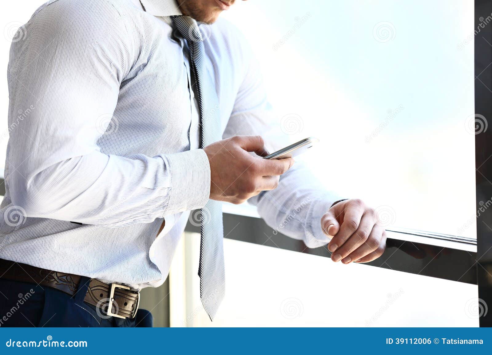Man Using Mobile Smart Phone Stock Photo - Image of call, hand: 39112006