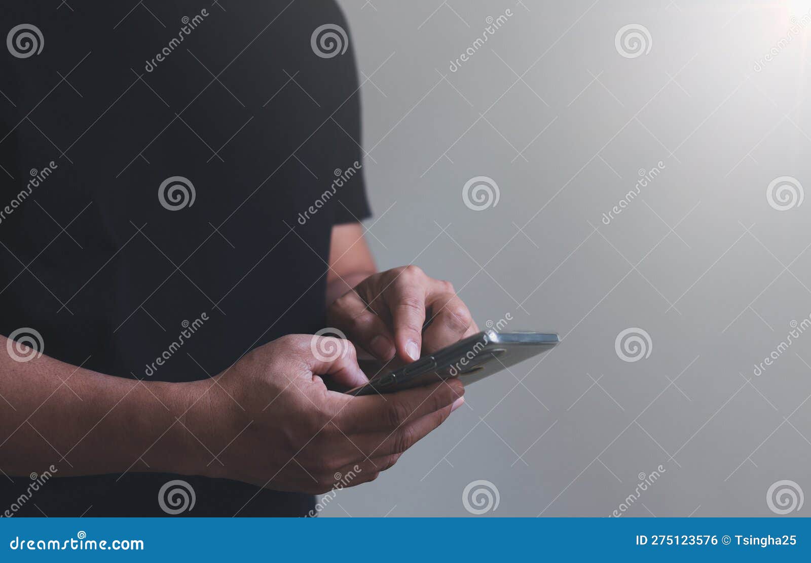 A Man Using Mobile Smart Phone Stock Photo - Image of lifestyle, close ...