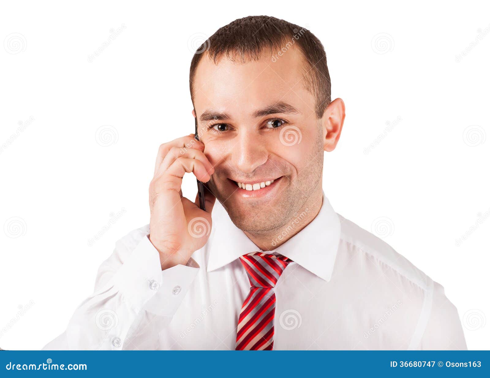 Man Using Mobile Smart Phone Stock Image - Image of confidence, leisure ...