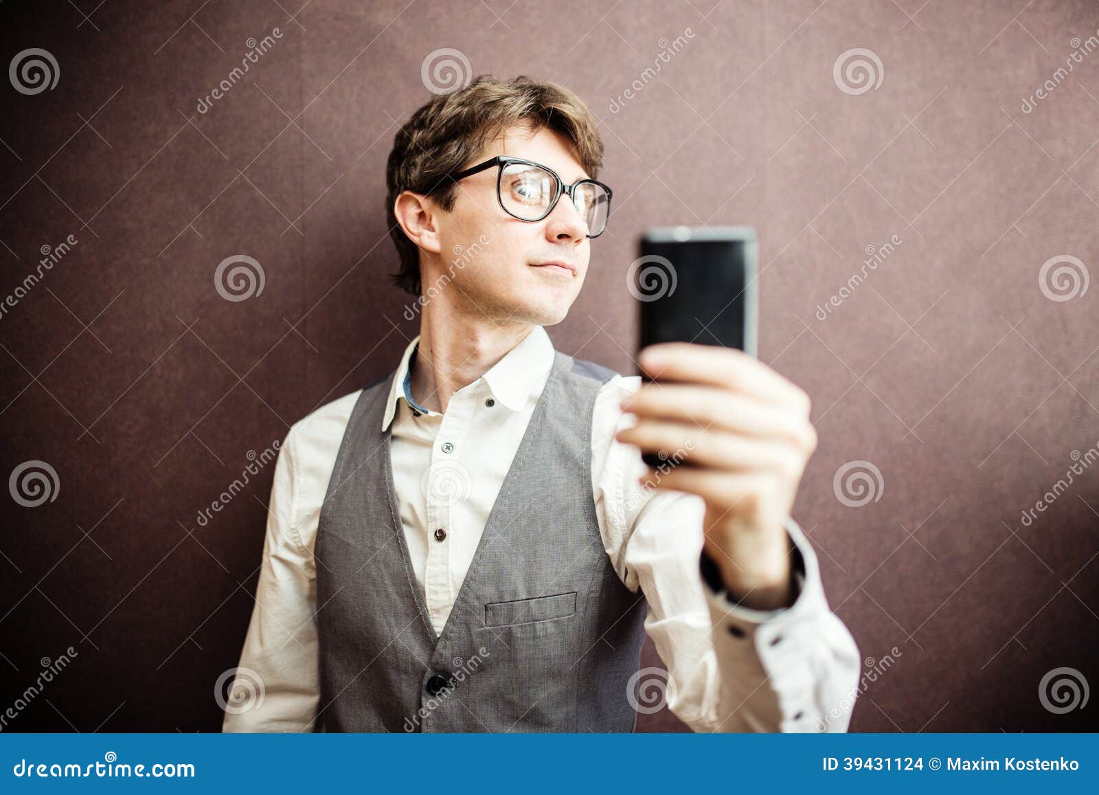 Man Using Mobile Smartphone Stock Photo - Image of mobility, chat: 39431124