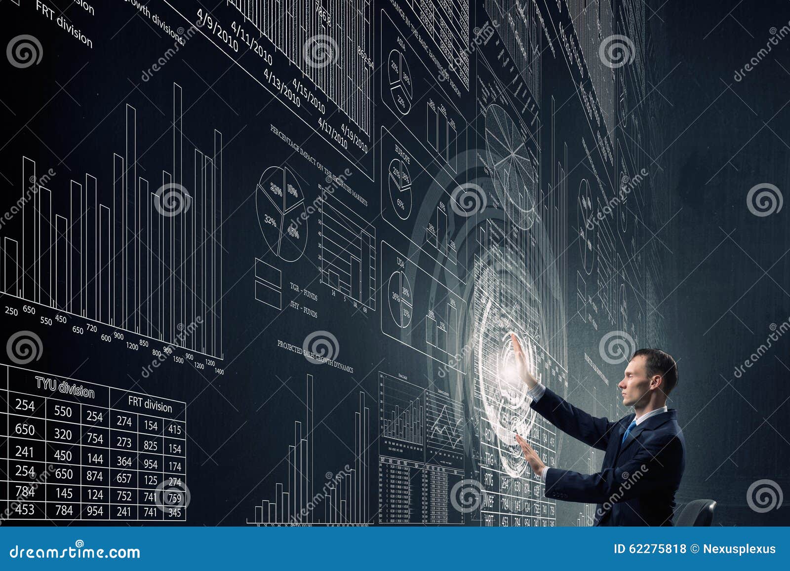 Man Using Modern Technologies Stock Photo - Image of boss, data: 62275818