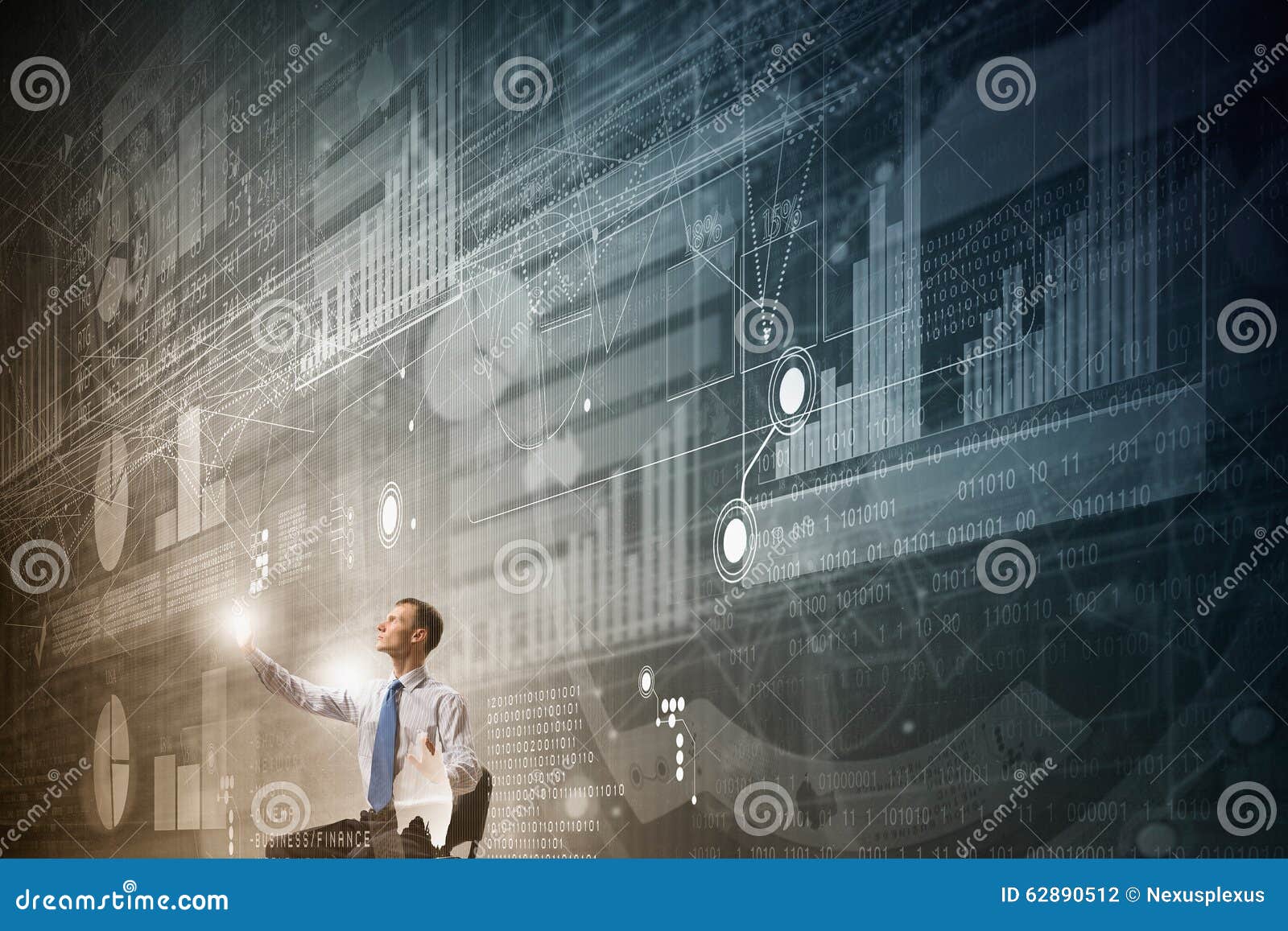 Man Using Modern Technologies Stock Photo - Image of marketing ...